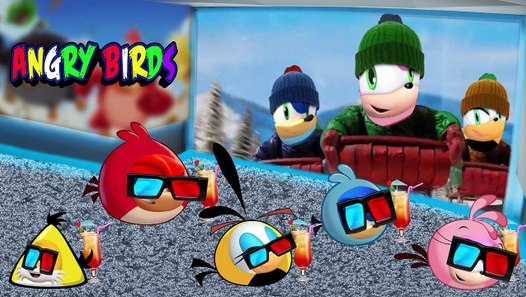 Angry Birds and Sonic The Hedgehog in Cinema Finger Family - Nursery ...