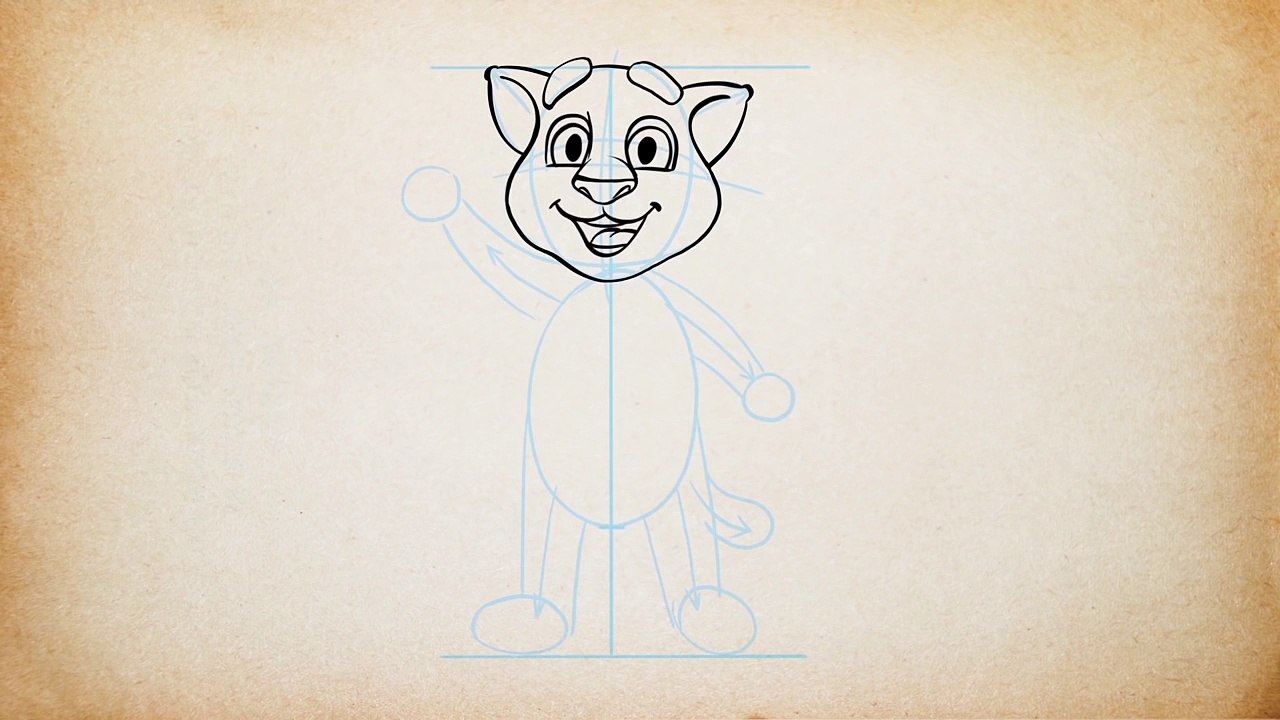Let’s Draw Talking Tom - Talking Ginger's Scribblemania-YMf - video ...