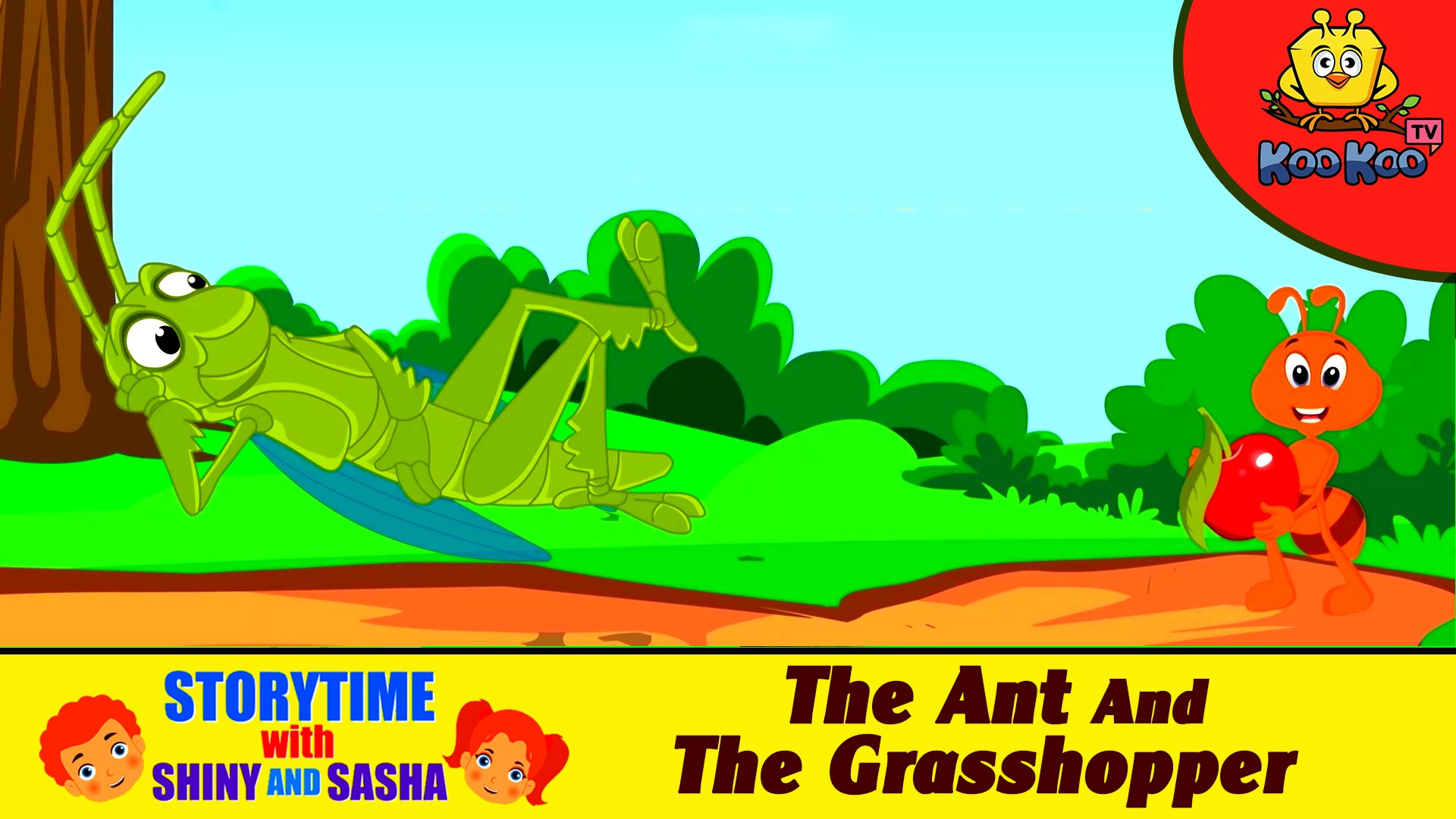 Lazy Cartoon Grasshopper