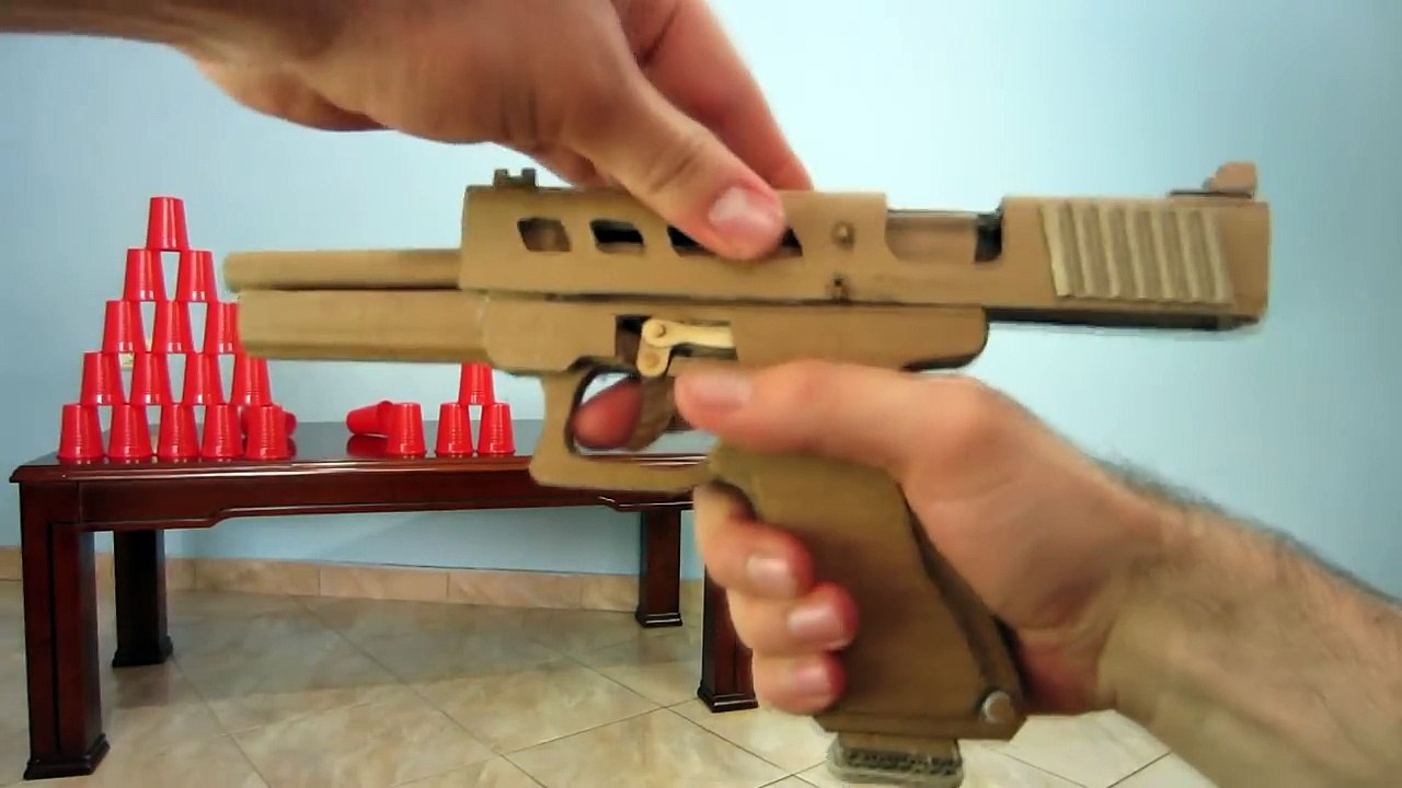 How To Make Glock 19 That Shoots Bullets (Cardboard Gun with Magazine ...