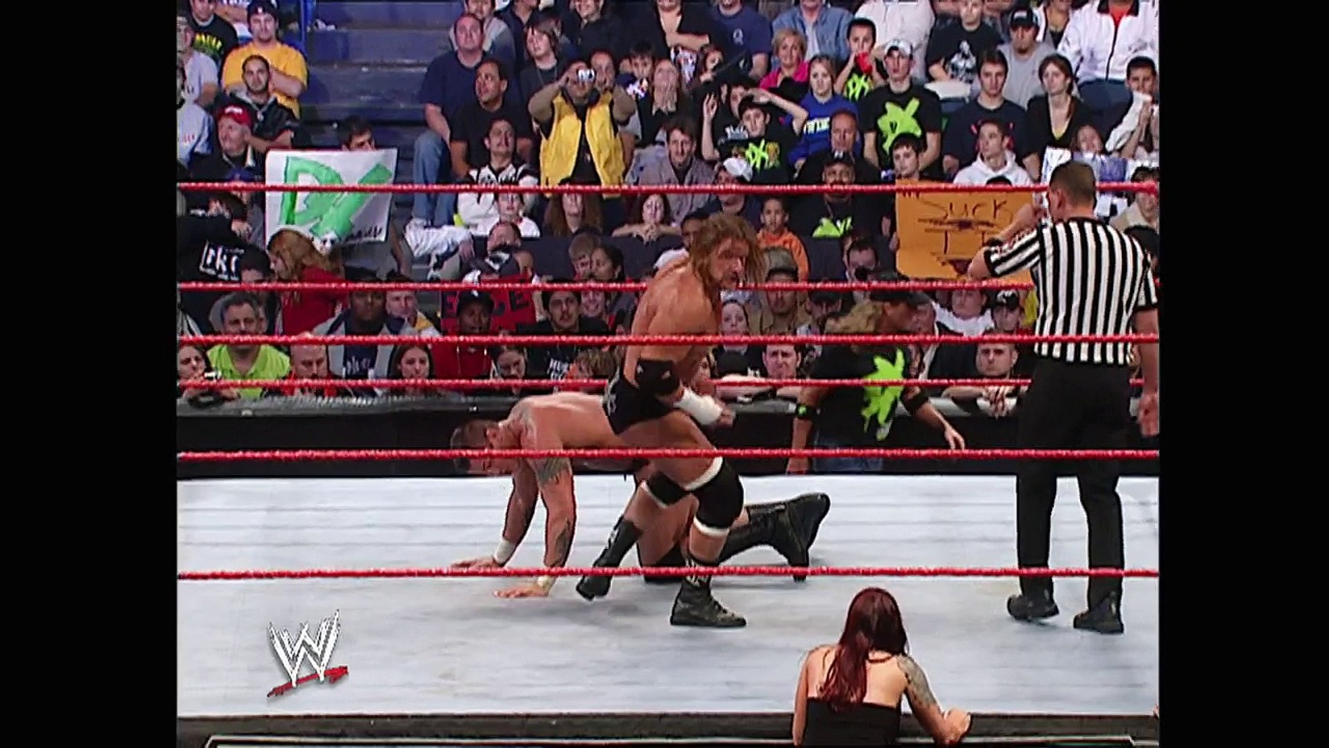 Randy Orton Pantsed By Shawn Michaels