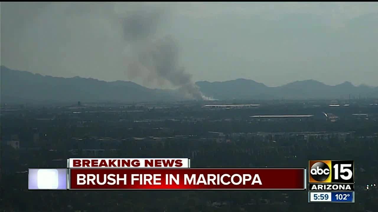 Brush fire burning in Maricopa - video Dailymotion