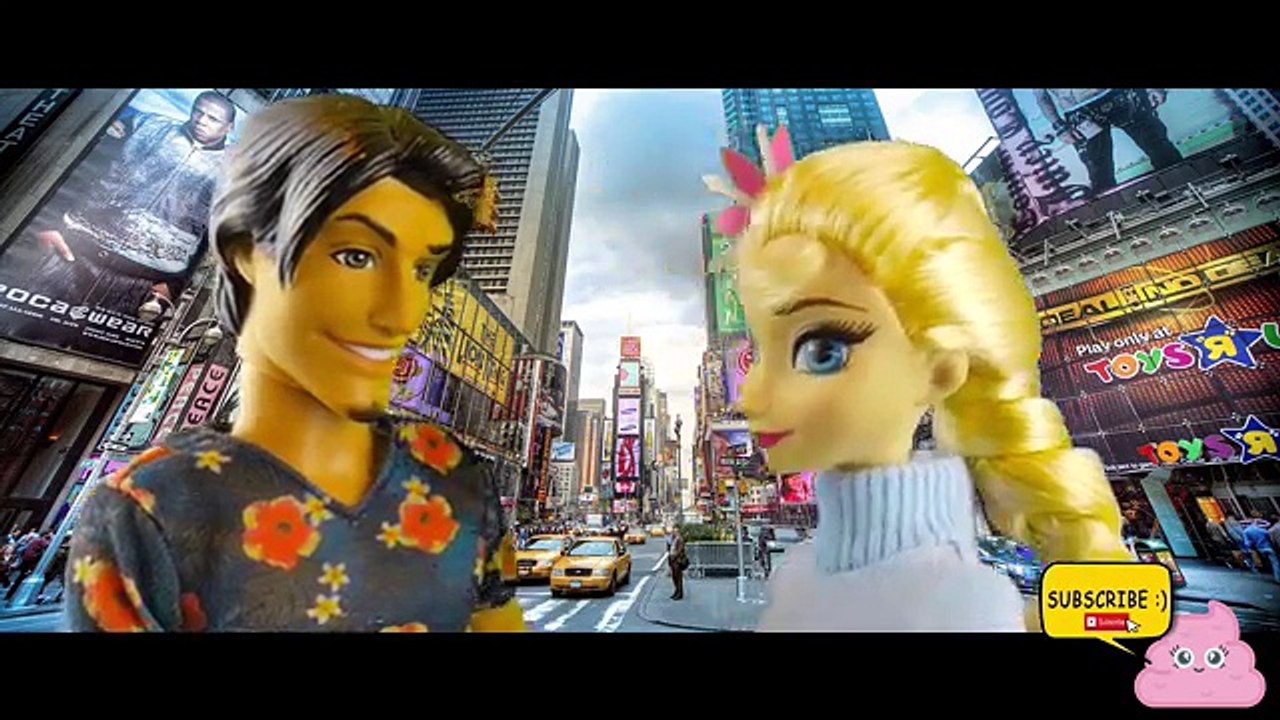FROZEN Elsa Doll Eats & Poops Honeymoon In New York, Barbie Poops On ...