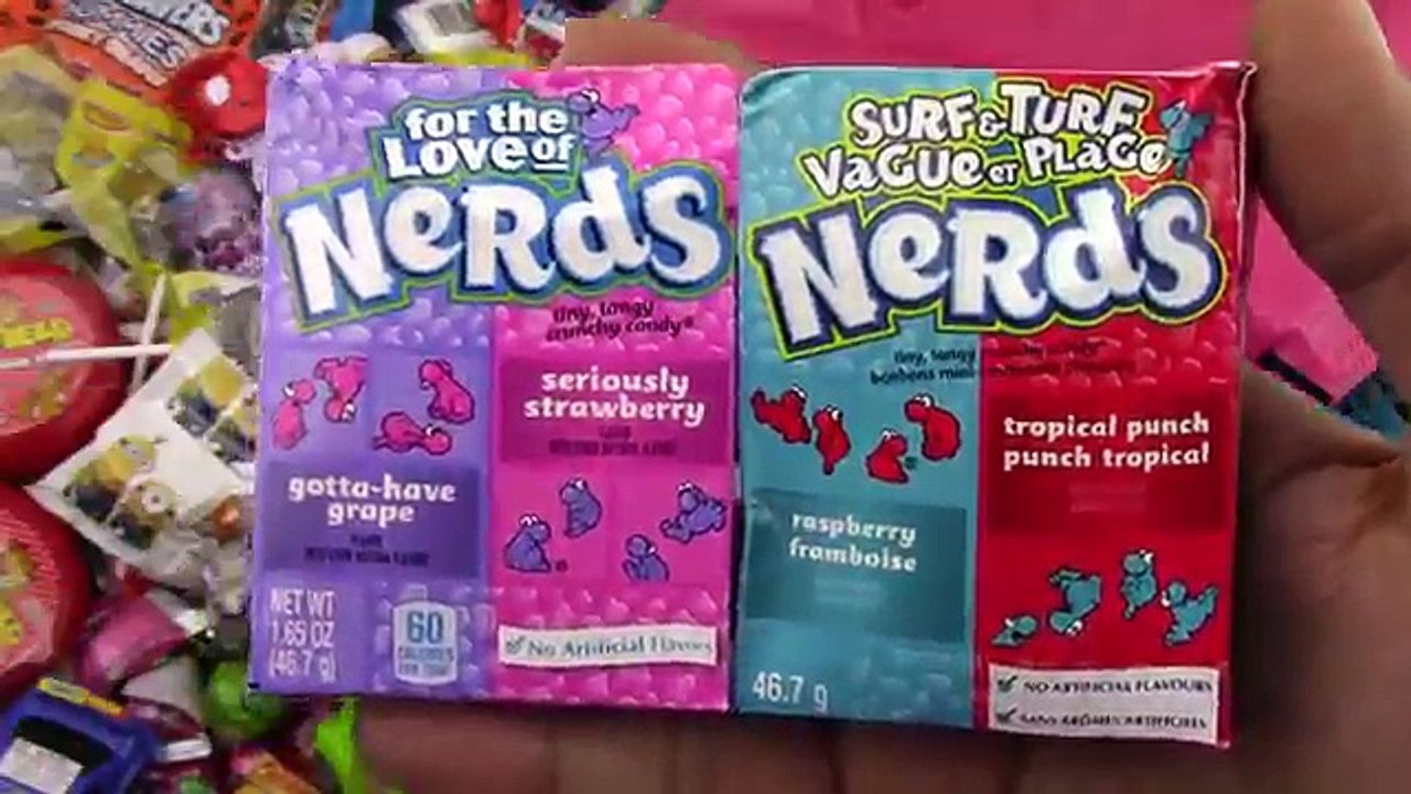 All The NERDS COMBINED - LEARN COLORS with A lot of Nerds Candy - video ...
