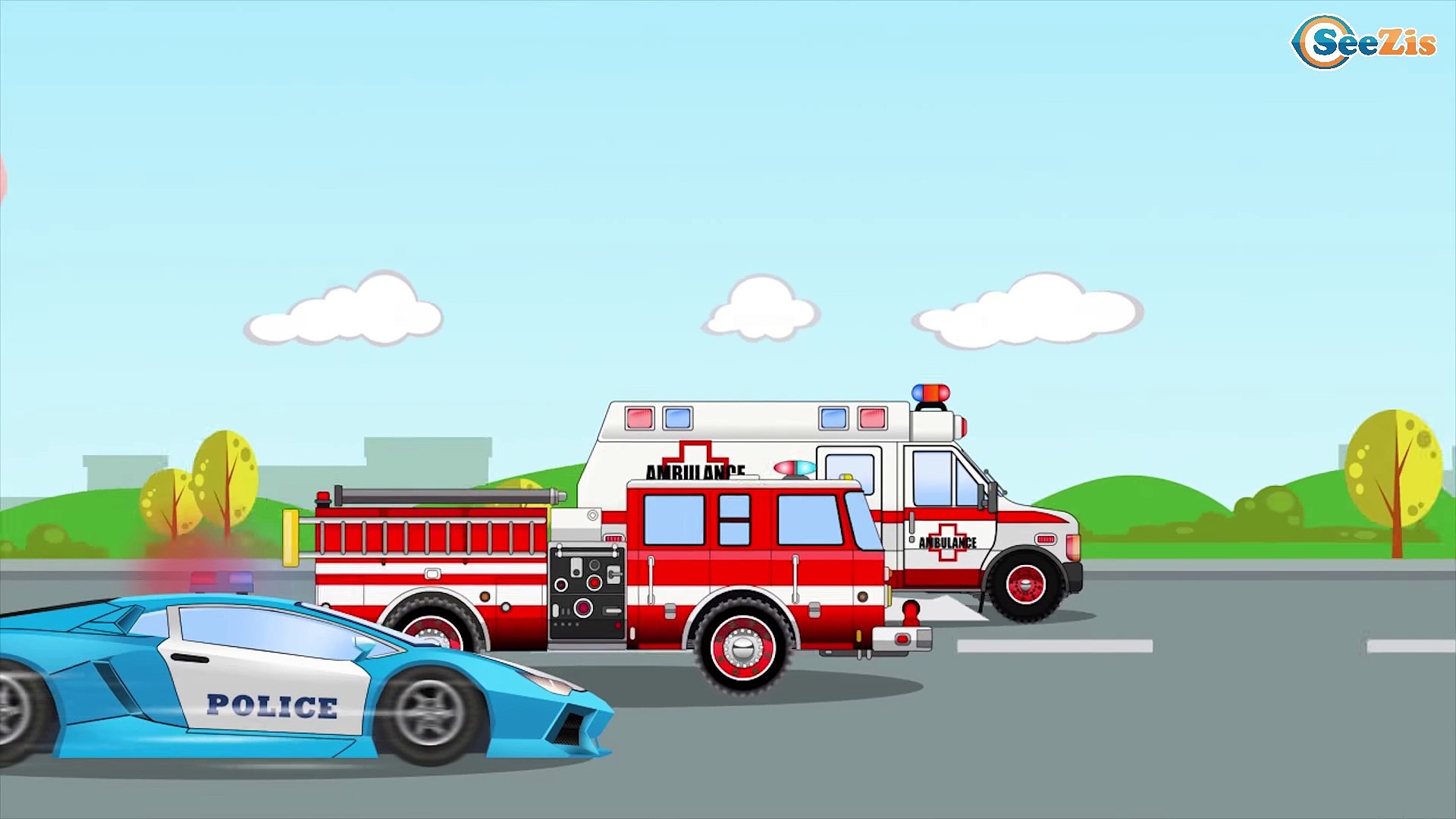 Cartoon Ambulance Vehicles Medical Vehicle Ambulance Car Or Emergency