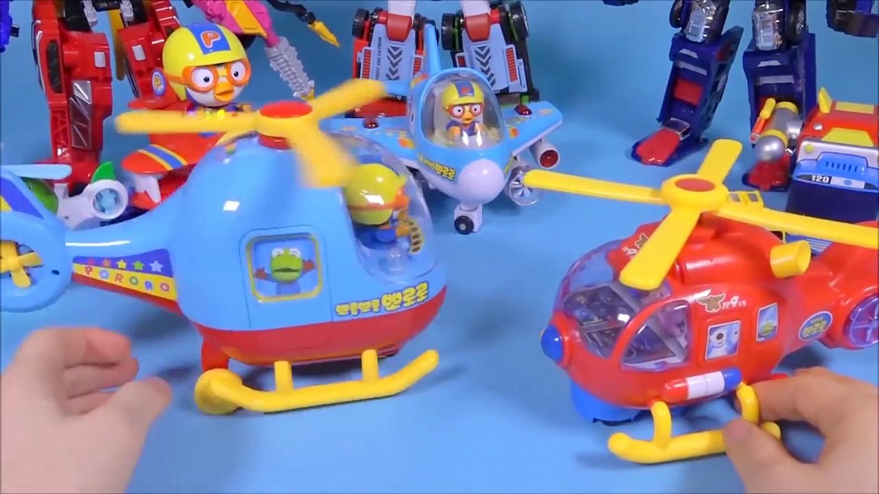 Pororo Airplane car toys Helicopter sound toys 뽀로로 비행기 장난감 - video ...