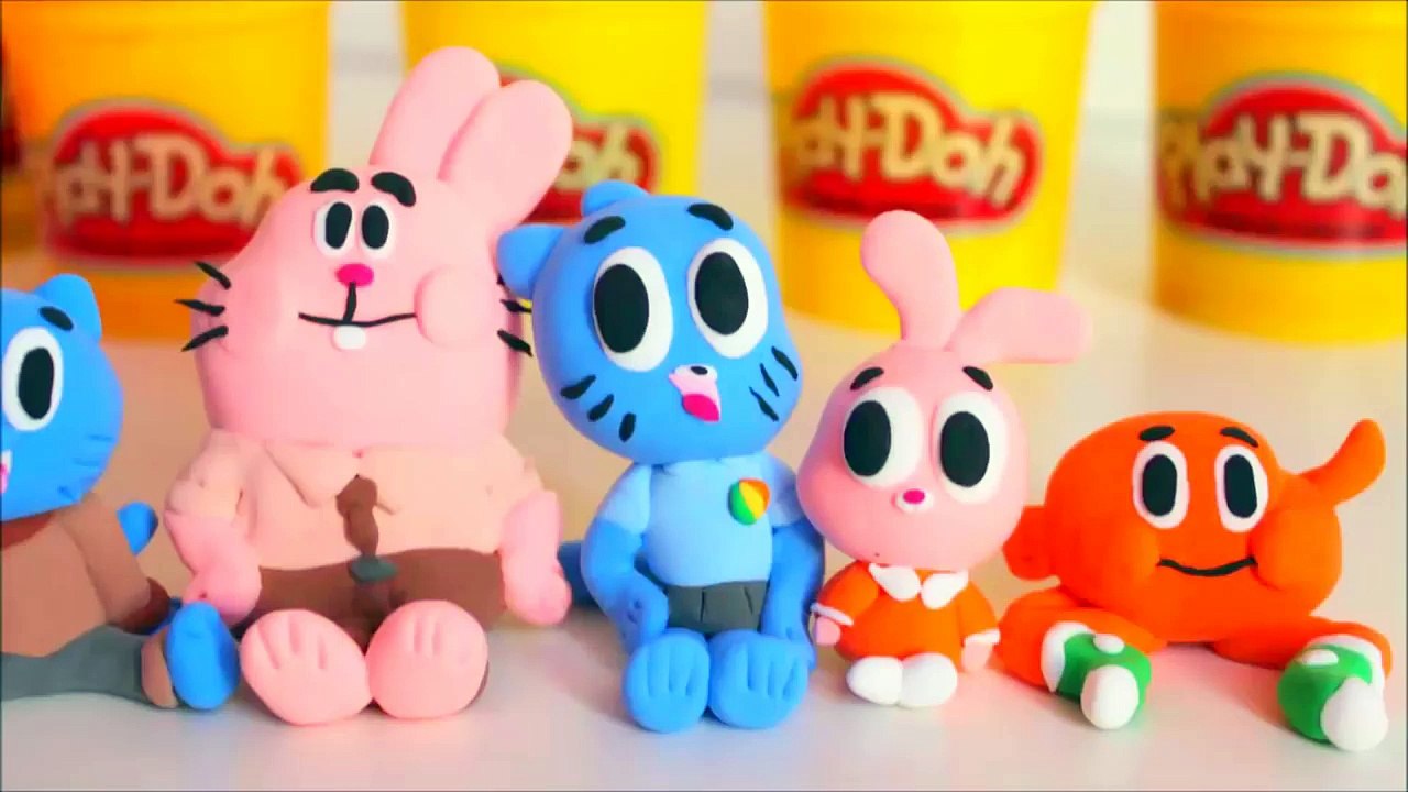 Learn to make Gumballs family with Play Doh from the Amazing World of ...