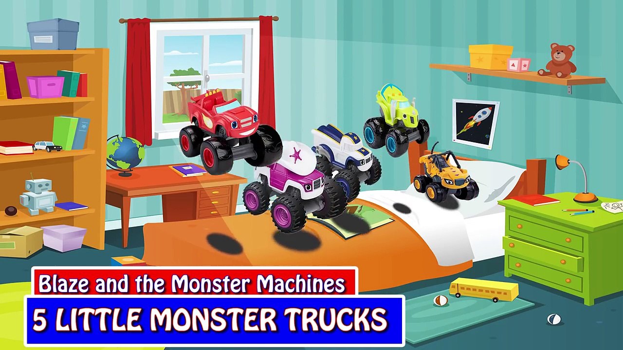 Nursery Rhyme Blaze and the Monster Machines - 5 Little Monkeys ...