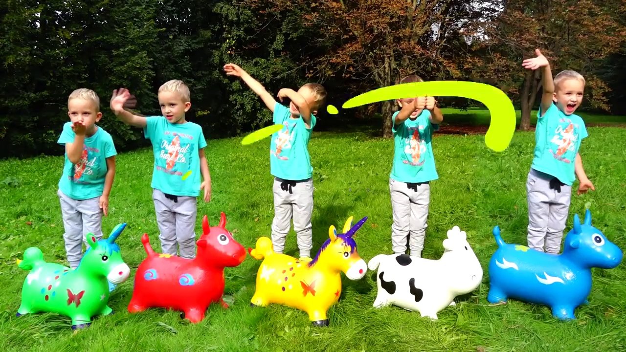 Five Little Babies Jumping on the bed - Nursery Rhymes Song for ...