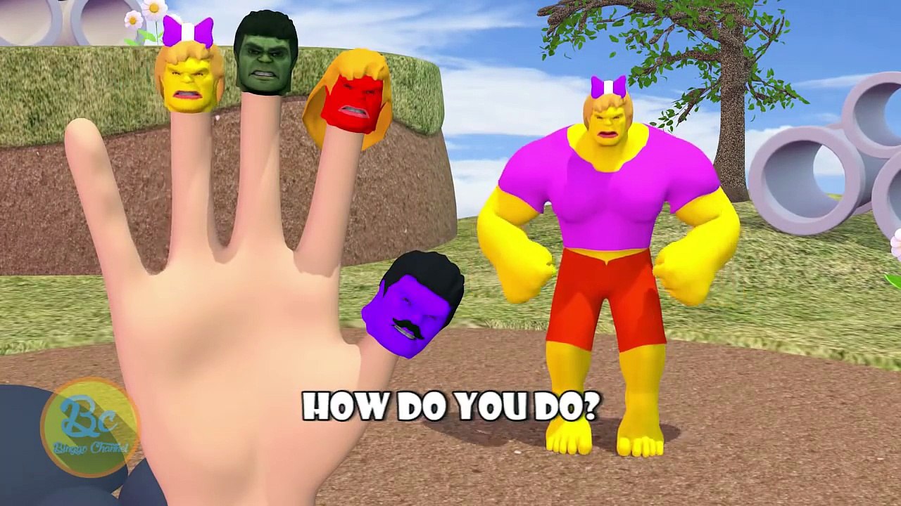 Colors Hulk Finger Family | Nursery Rhymes | 3D Animation In HD From ...