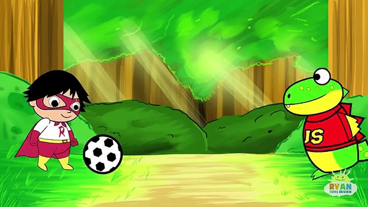 SUPERHERO KID RYAN TOYSREVIEW CARTOON! Ryan Saves Gus! Animation video ...