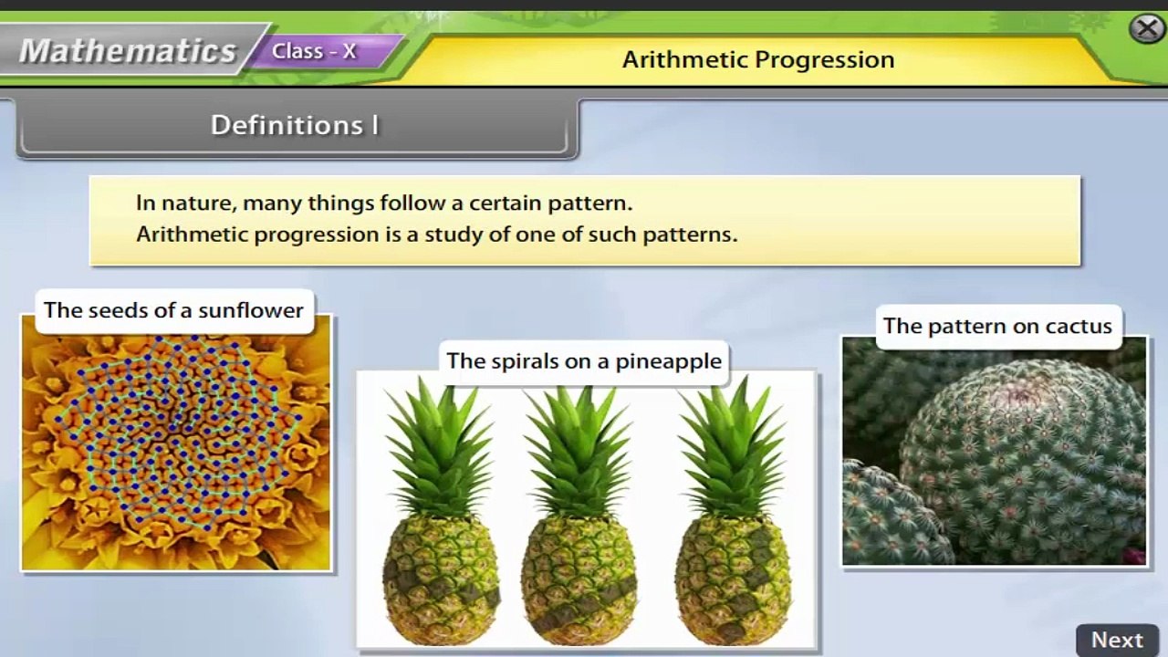 Arithmetic Progression : CBSE Class 10 Animated Video Lectures in ...