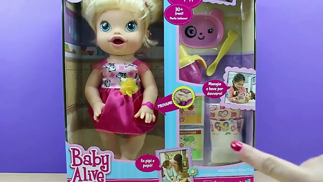 Muñeca Baby Alive en español - Muñeca que bebe, come y hace pipi y popo ...