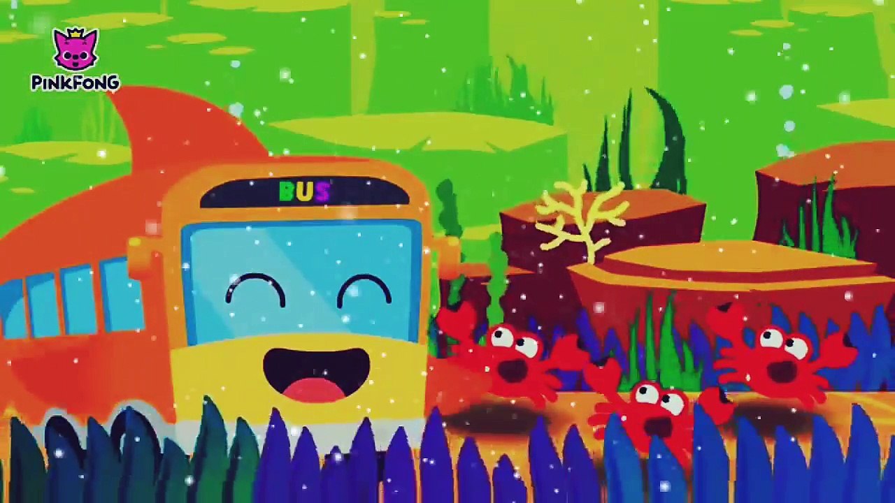 The Shark Bus - The shark bus goes round and round Pinkfong song for ...