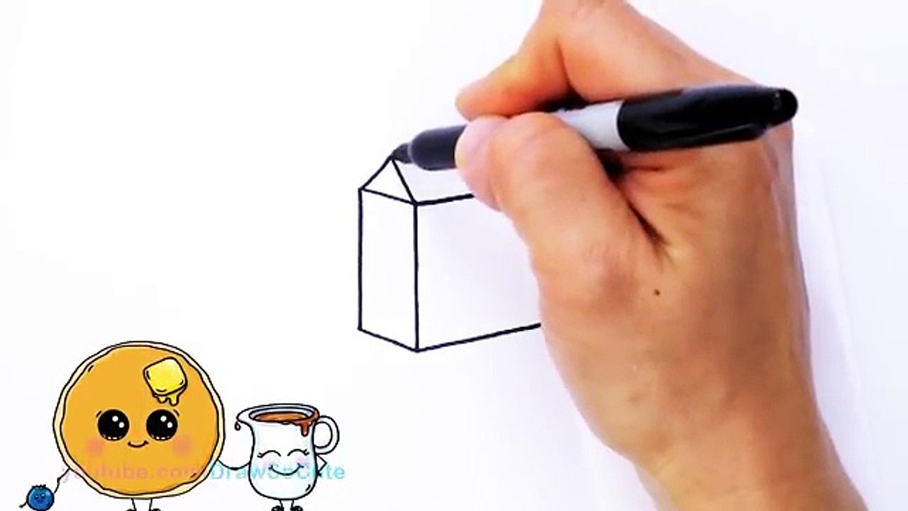 How to Draw Milk and Cereal step by step Cute and Easy - Cartoon Food ...