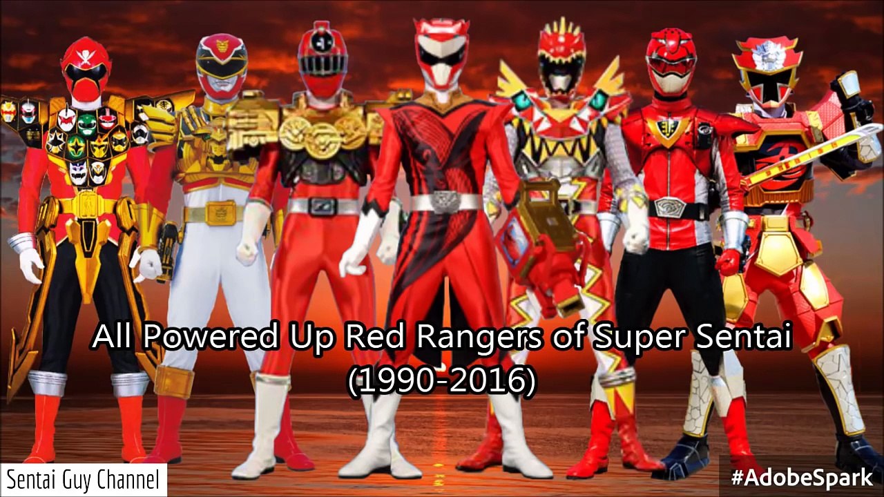 All Powered Up Red Rangers of Super Sentai ( 1990 - 2016 ) - Vidéo ...