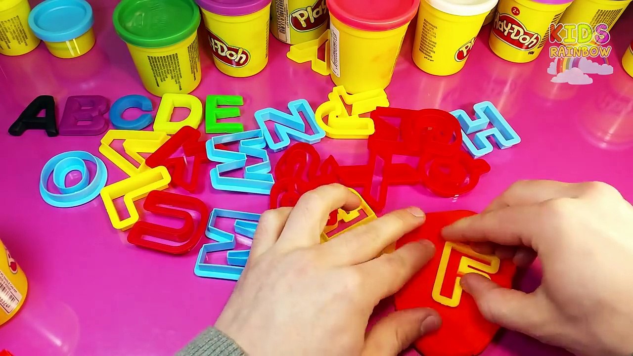 ABC Play Doh Clay ABCDE Plastic Alphabet Playdoh Dough Game for Kids A ...