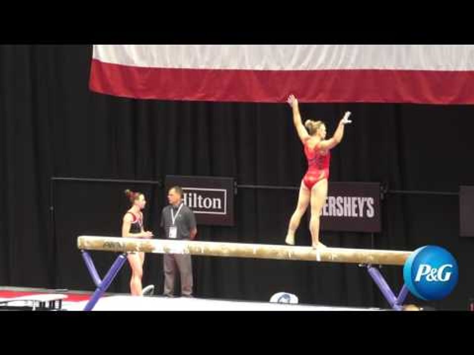 Brenna Dowell - Balance Beam - 2016 P&G Gymnastics Championships ...