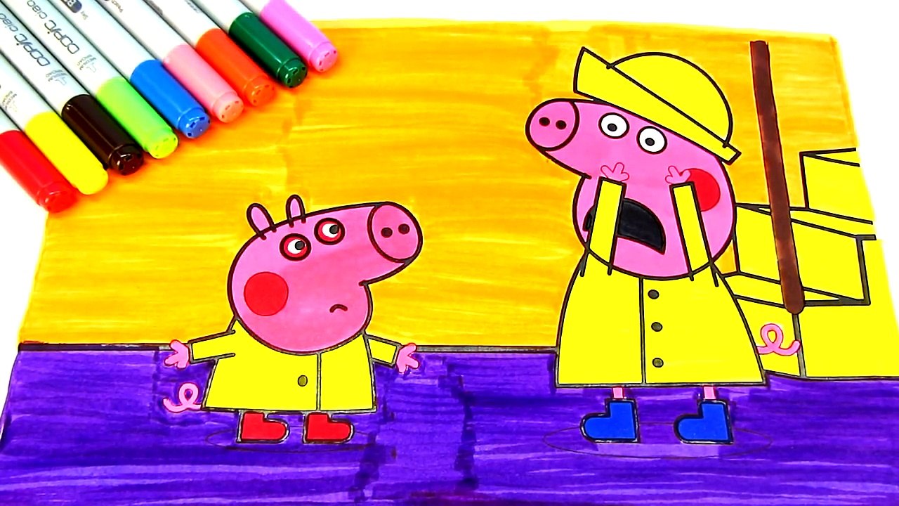 George Catches a Cold, Peppa Pig Scared, Kids Fun Art Coloring Pages ...