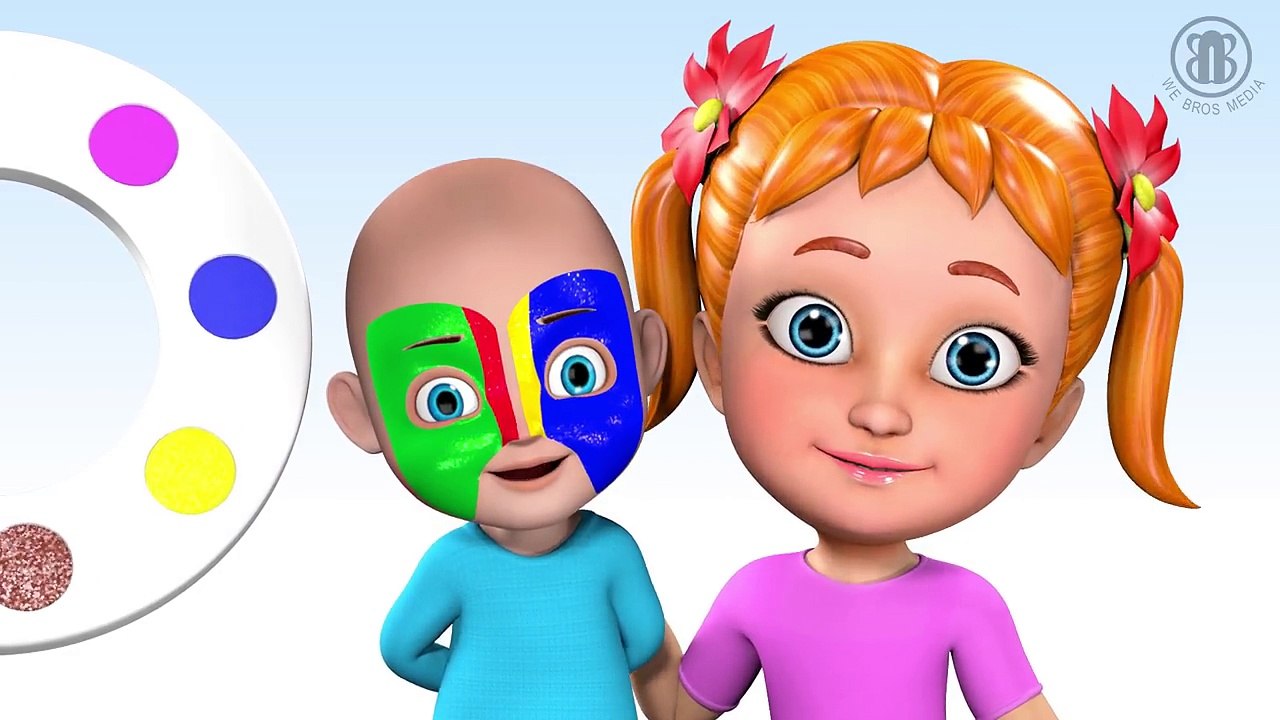 3D Baby Face Painting Play Learn Colors - Teach colours for kids ...