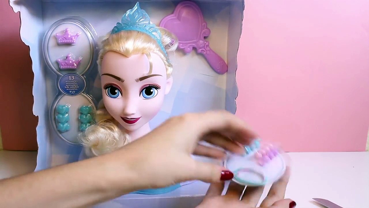 FROZEN Elsa Styling Head How To Comb Elsas Hair DIY Hairbrush Hairstyle ...
