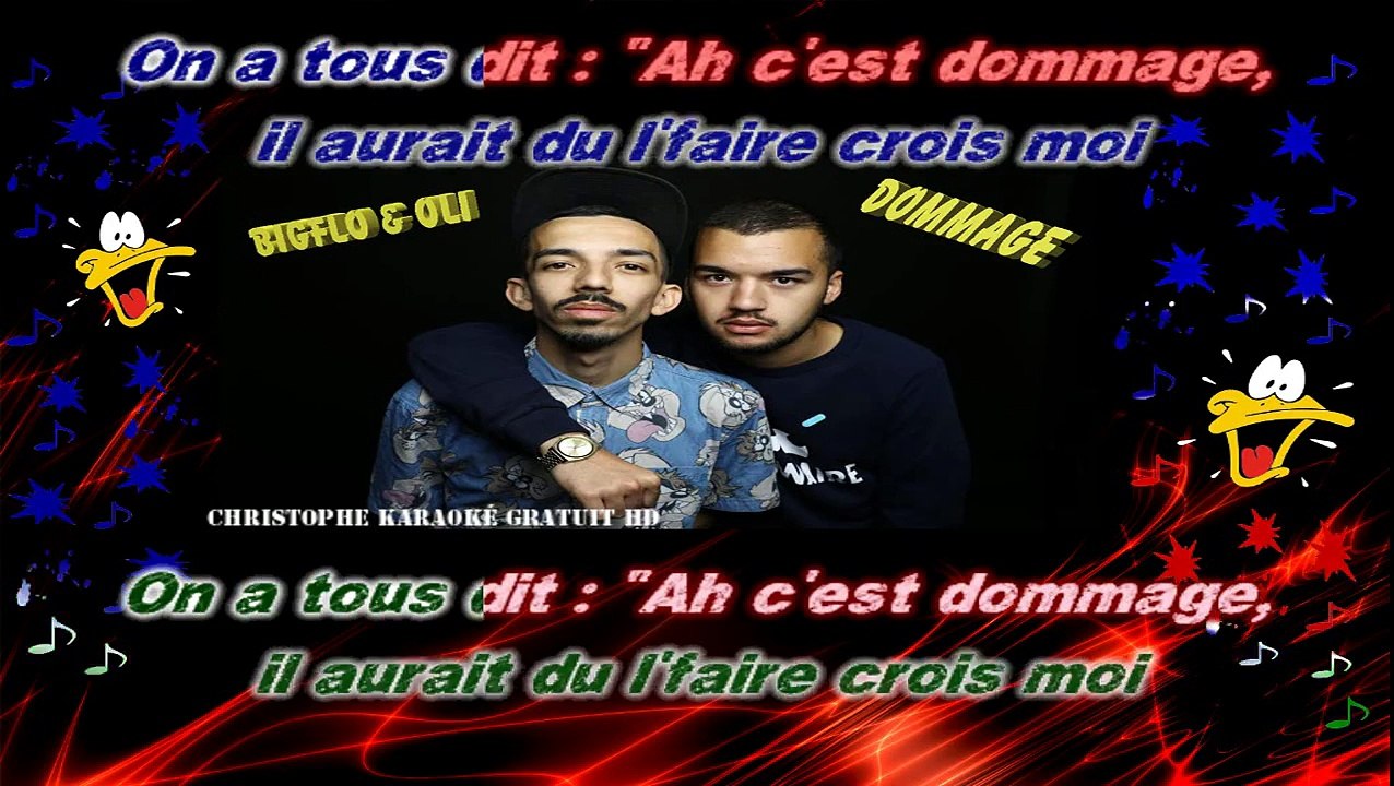 Bigflo & Oli - Dommage KARAOKE / INSTRUMENTAL - Vidéo Dailymotion