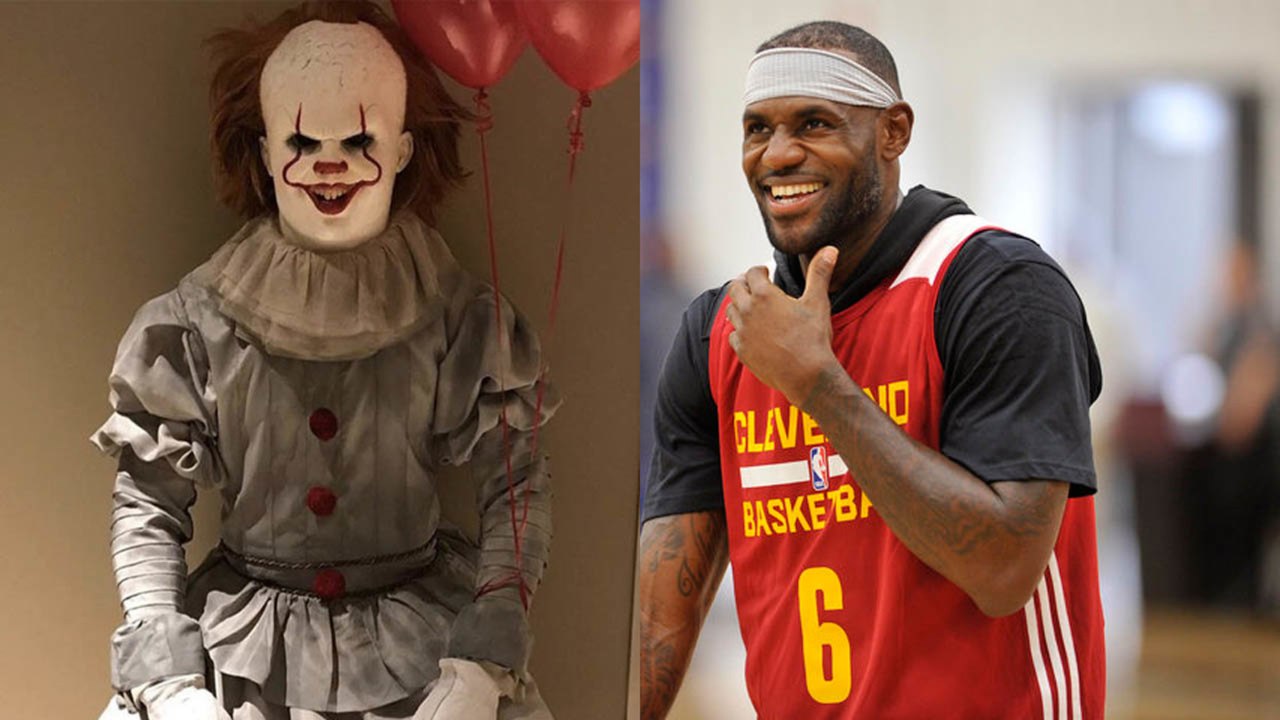 HELL NAW! LeBron James Dresses as Pennywise from 'IT' for Halloween ...