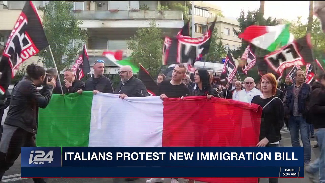 i24NEWS DESK | Italians protests new immigration bill | Sunday ...