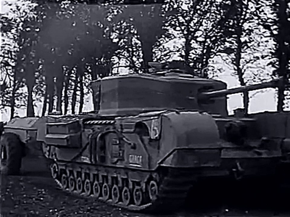 The Churchill Crocodile A22F Flamethrowing Tank August 1944 - video ...