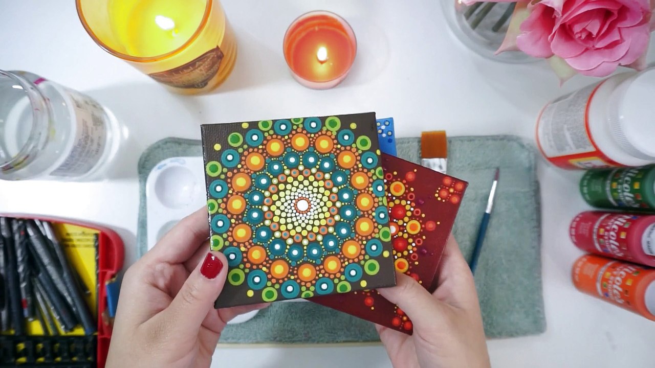 Easy Mandala Dot Painting Tutorial - video Dailymotion