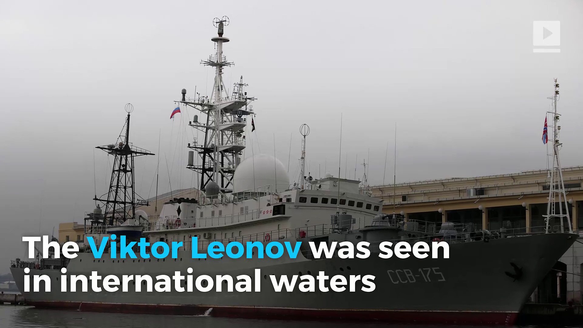 Viktor Leonov Russian Spy Ship Russian Spy Ship Patrols 30 Miles Off