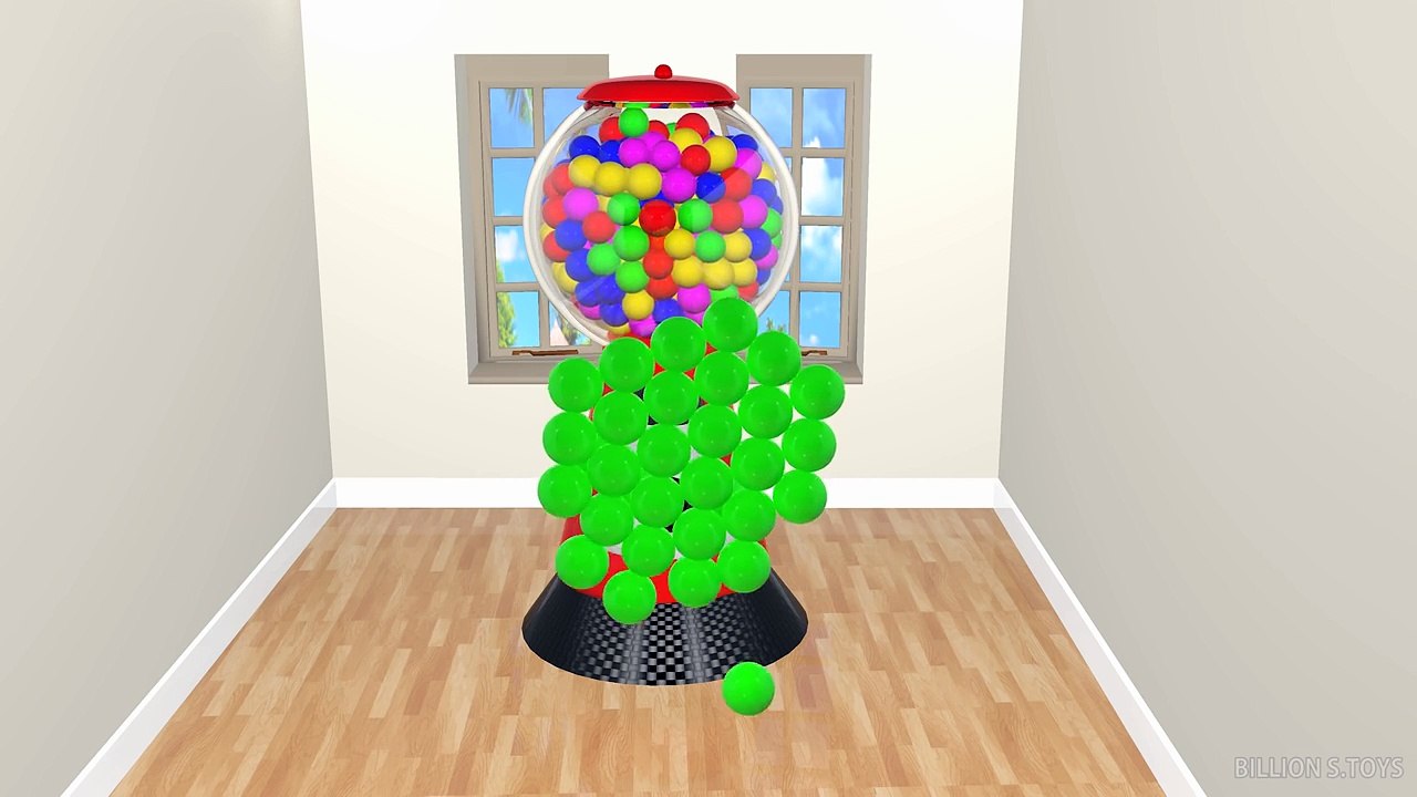 Colors for Kids to Learn with 3D Gumball Machine - Children Learning ...