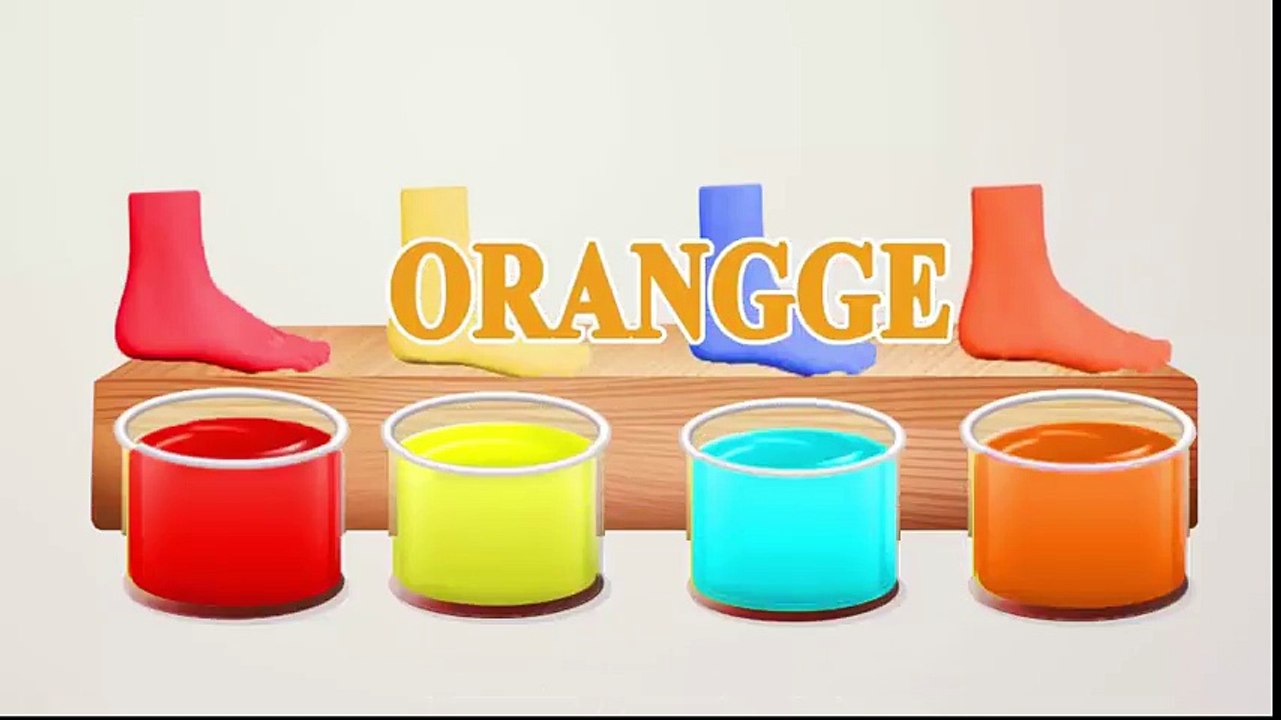 Learn Colors With Feet Painting Finger Family Nursery Rhymes for ...