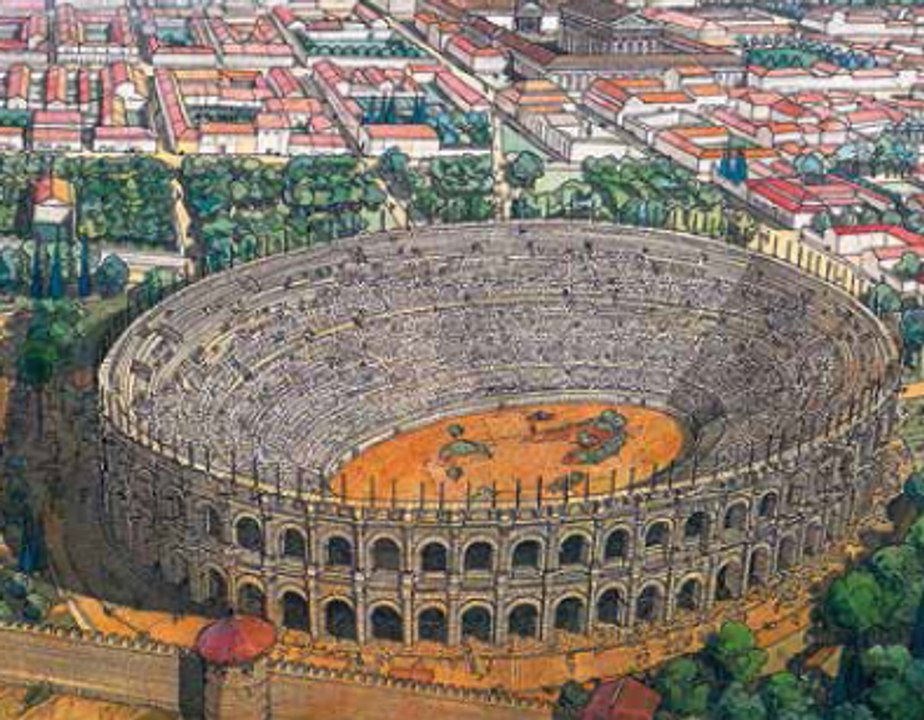 Les arènes de Nîmes - un amphithéâtre romain - Vidéo Dailymotion