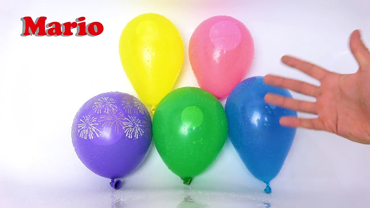 Mario Finger Family Song with Colorful balloons Fun for kids Rhymes for ...