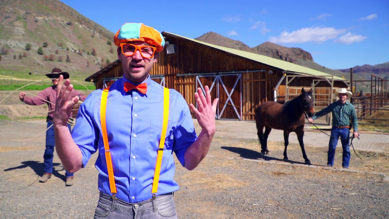A Day On The Ranch for Kids - Blippi Axe Family - Videos for Children ...