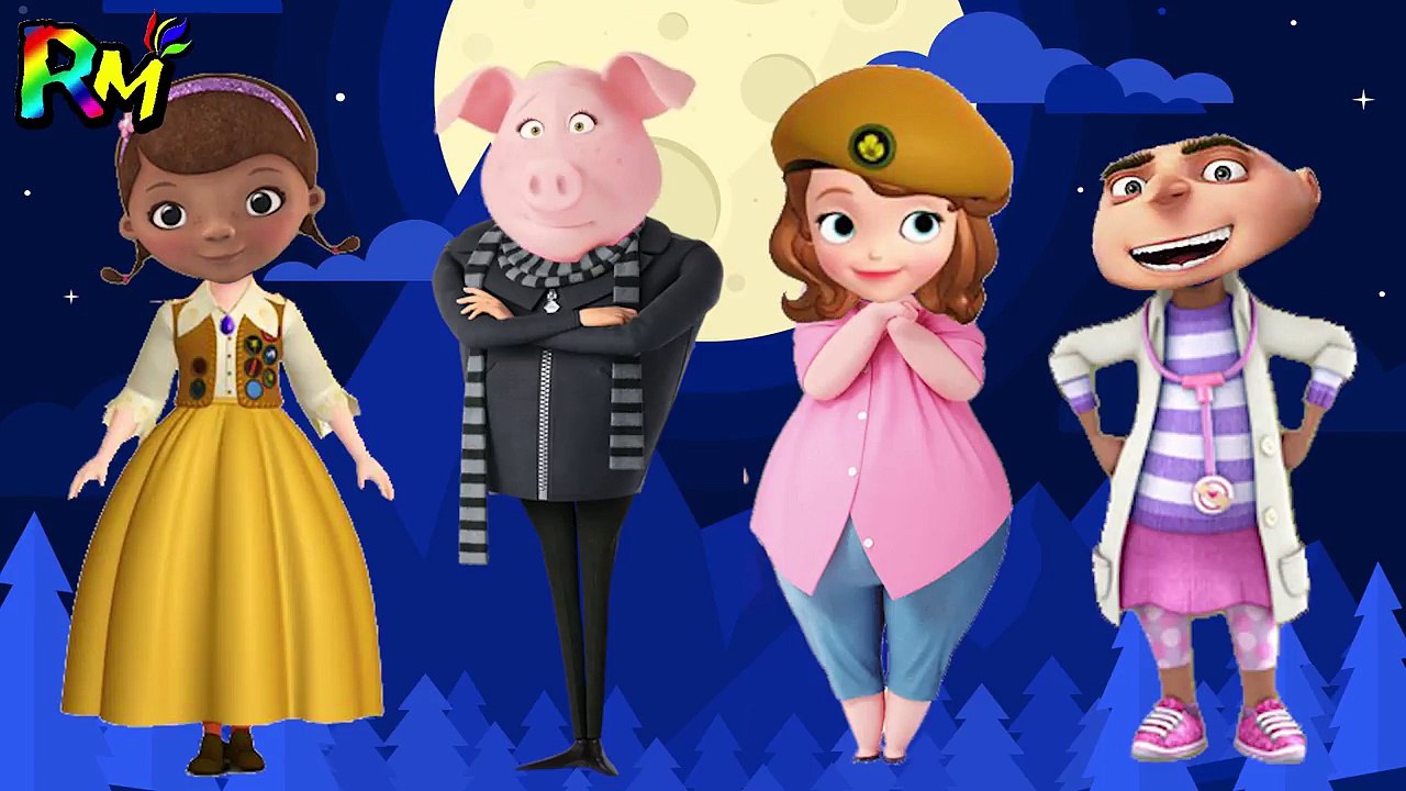 Wrong Heads Sofia Doc McStuffins SING Rosita Gru Finger family Nursery ...