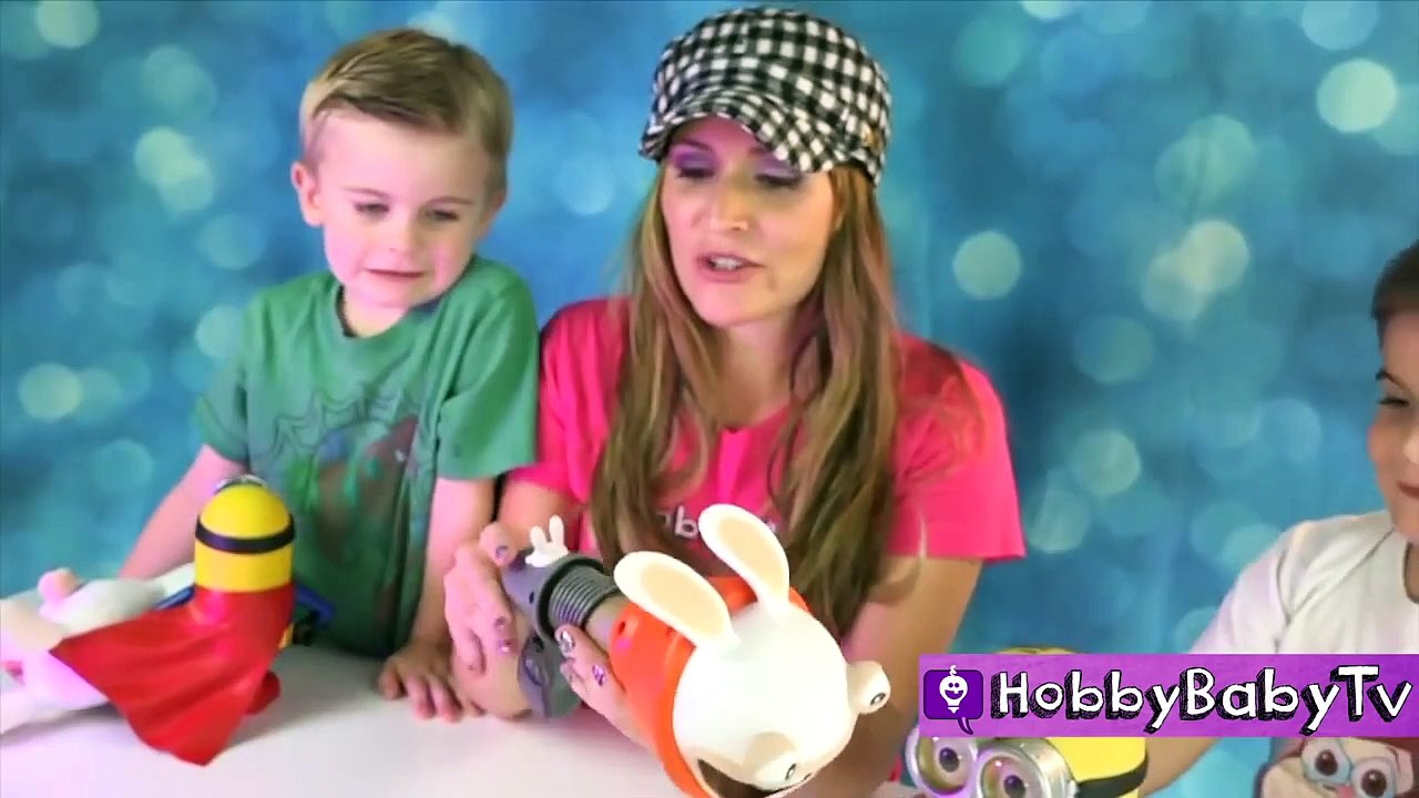 RABBIDS SUPERMAN MINION BLASTER! Nickelodeon Toy Review Play HobbyKids ...