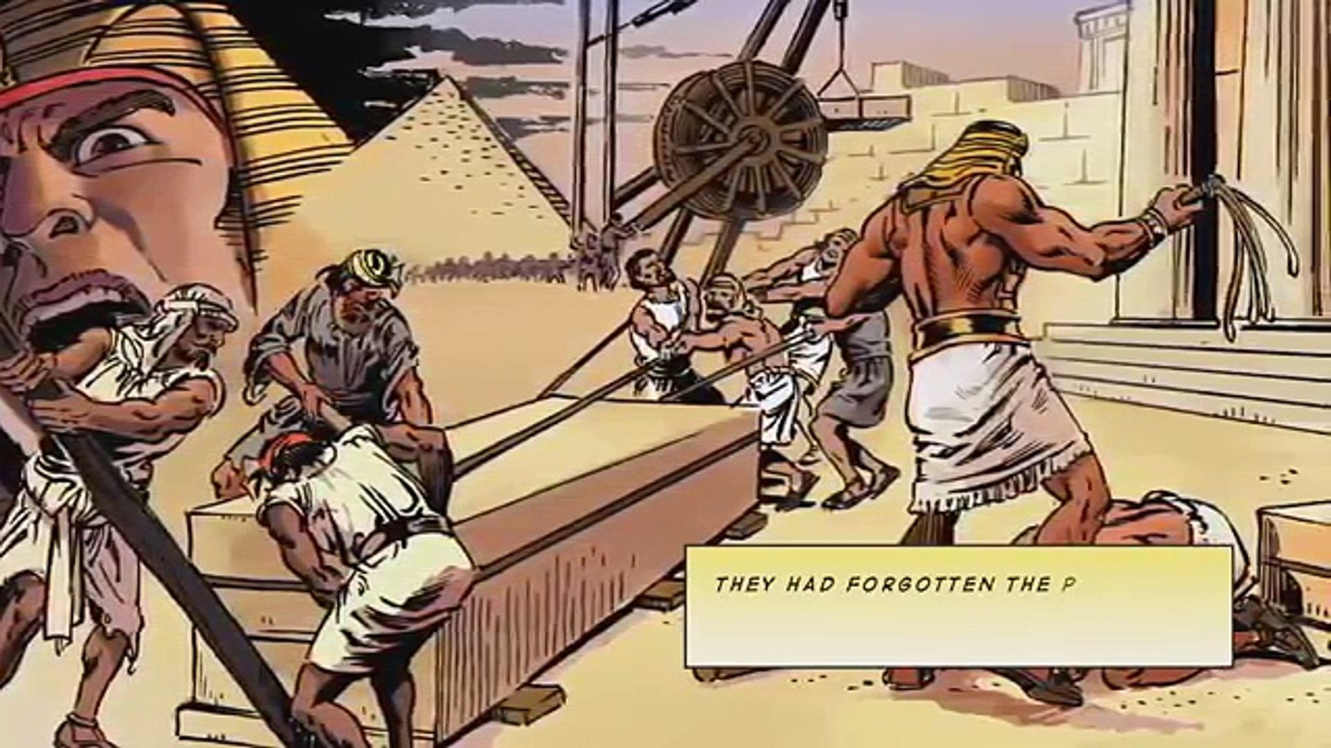 Moses Flees To Midian Cartoon