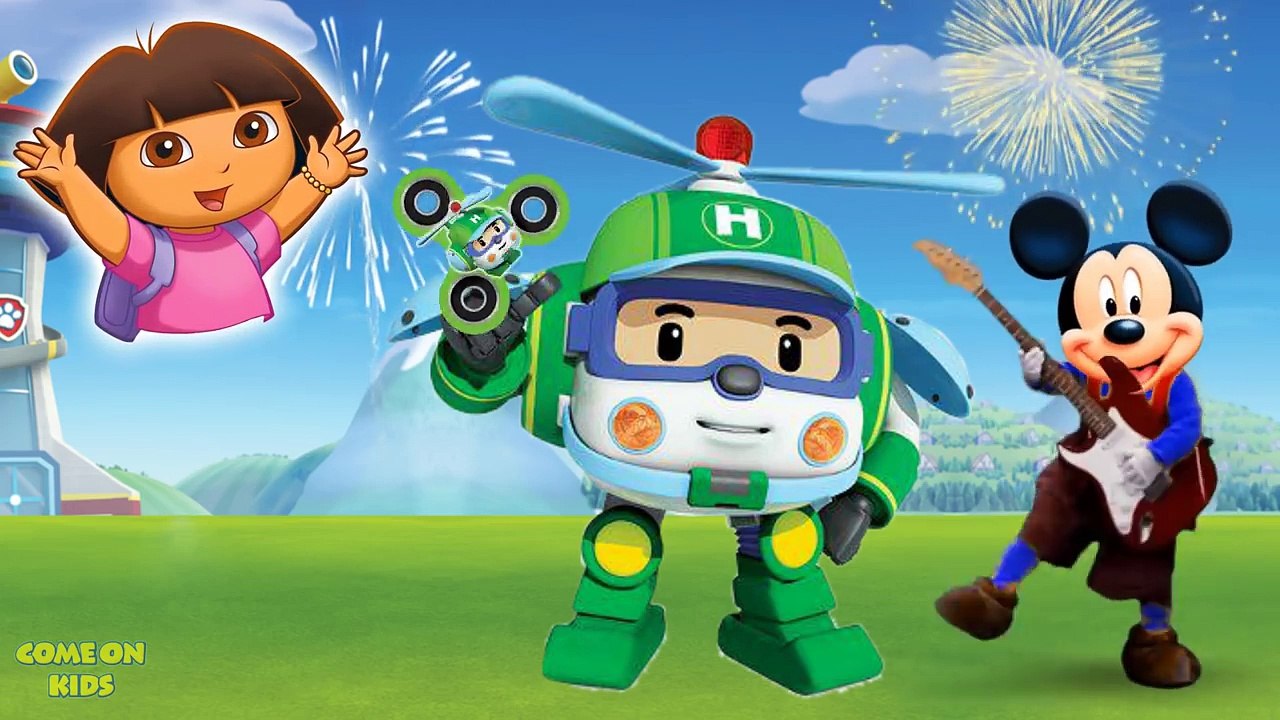 Wrong Fidget Spinner Robocar Poli, Ambar, Roy, Helly | Finger Family ...