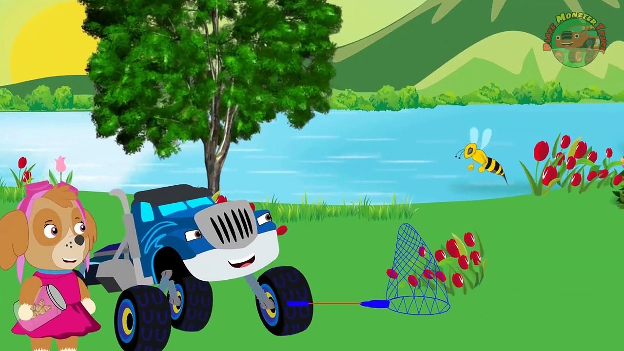 BLAZE CAR THE MONSTER MACHINES Robbery Bear Crying in Prison! Blaze ...