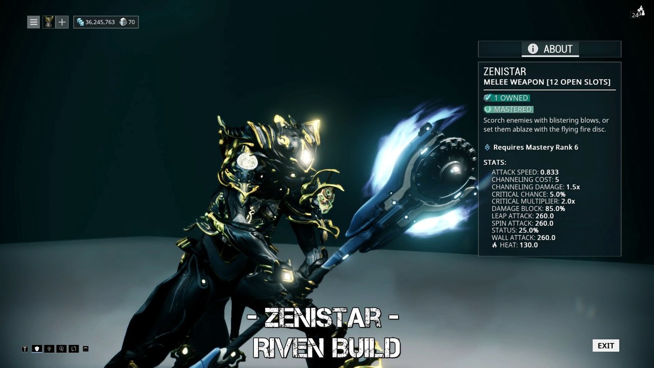 Warframe Zenistar - Riven Build (2 forma) - video Dailymotion