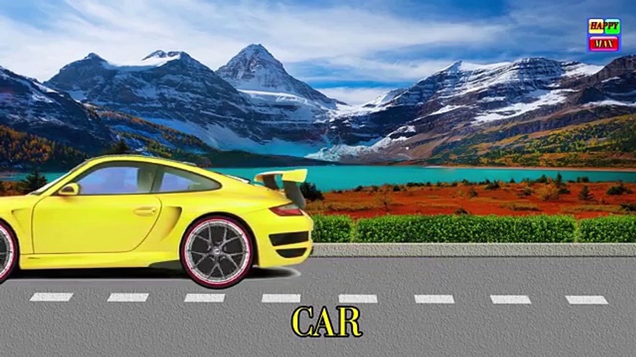 Learn sounds and names of transport vehicles for children, toddlers and ...