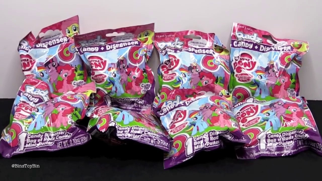 My Little Pony RADZ Candy Dispensers! Opening by Bins Toy Bin - video ...