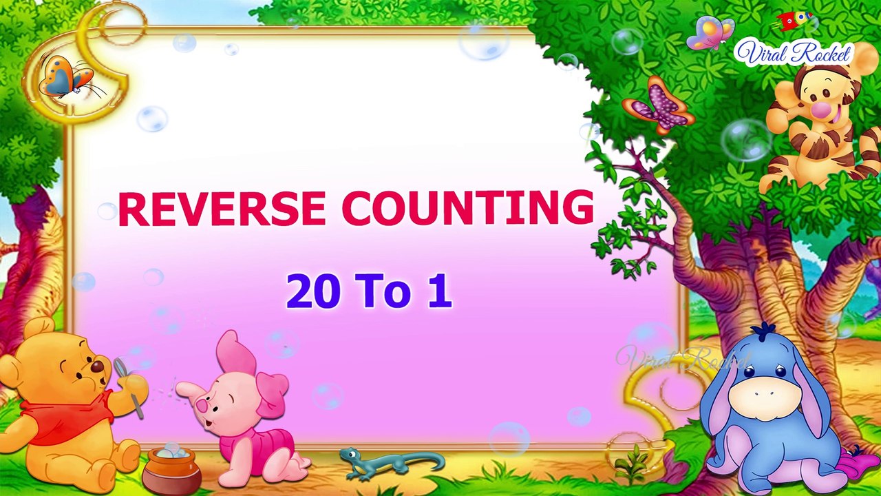 Reverse Counting for Kids 20-1 | Backward Counting 20-1 | Numbers for ...
