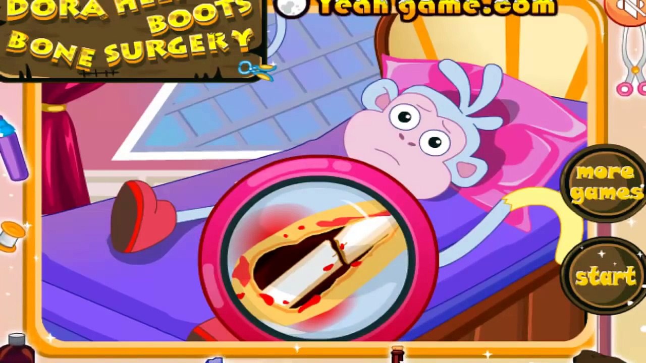 Dora The Explorer Doctor Visit - Boots Surgery Dora Cartoon Game Kids ...