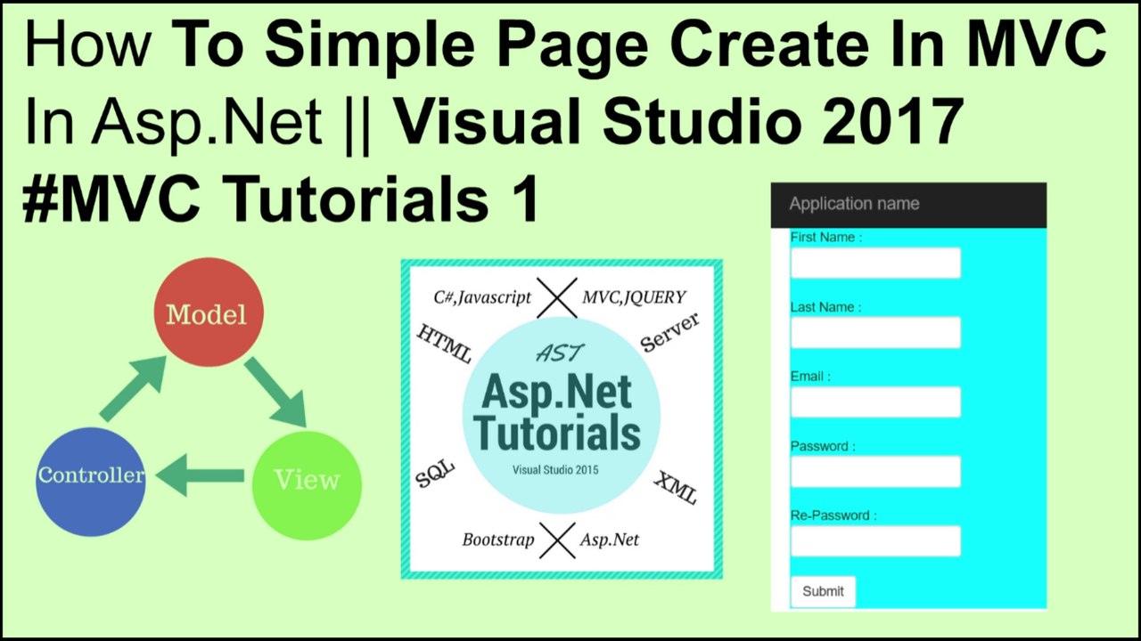 How to simple page create in mvc in asp.net || visual studio 2017 #MVC ...
