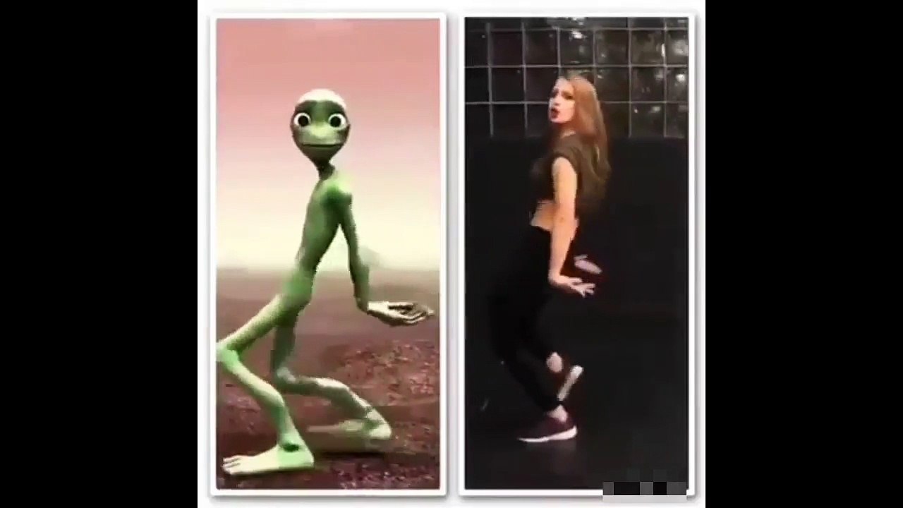 SABRIN SONU || YEŞİL UZAYLI DANSI The green alien dance challenge ll ...