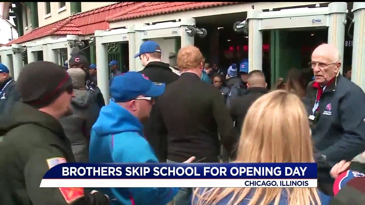 Brothers Skip School for Cubs Home Opener, Run Into Principal at Game ...