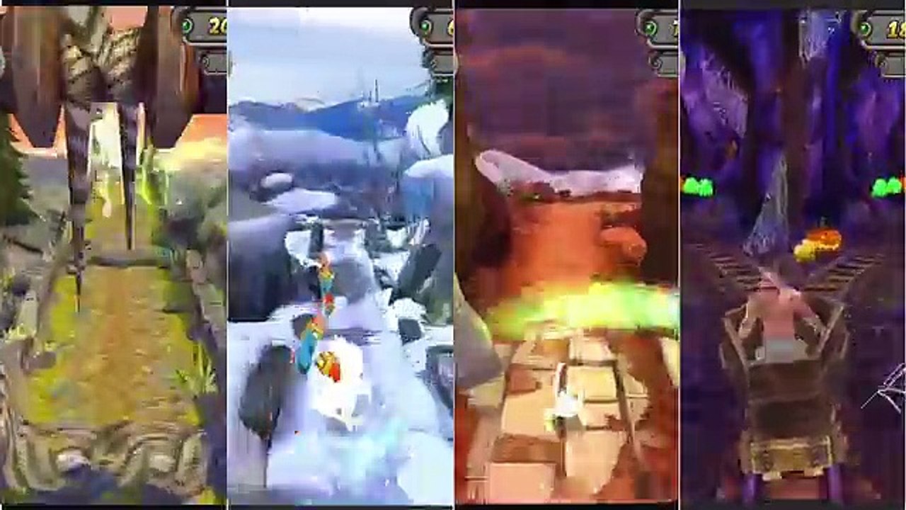 Temple Run 2 All 4 Maps at Once | Sky Summit VS Frozen Shadows VS ...